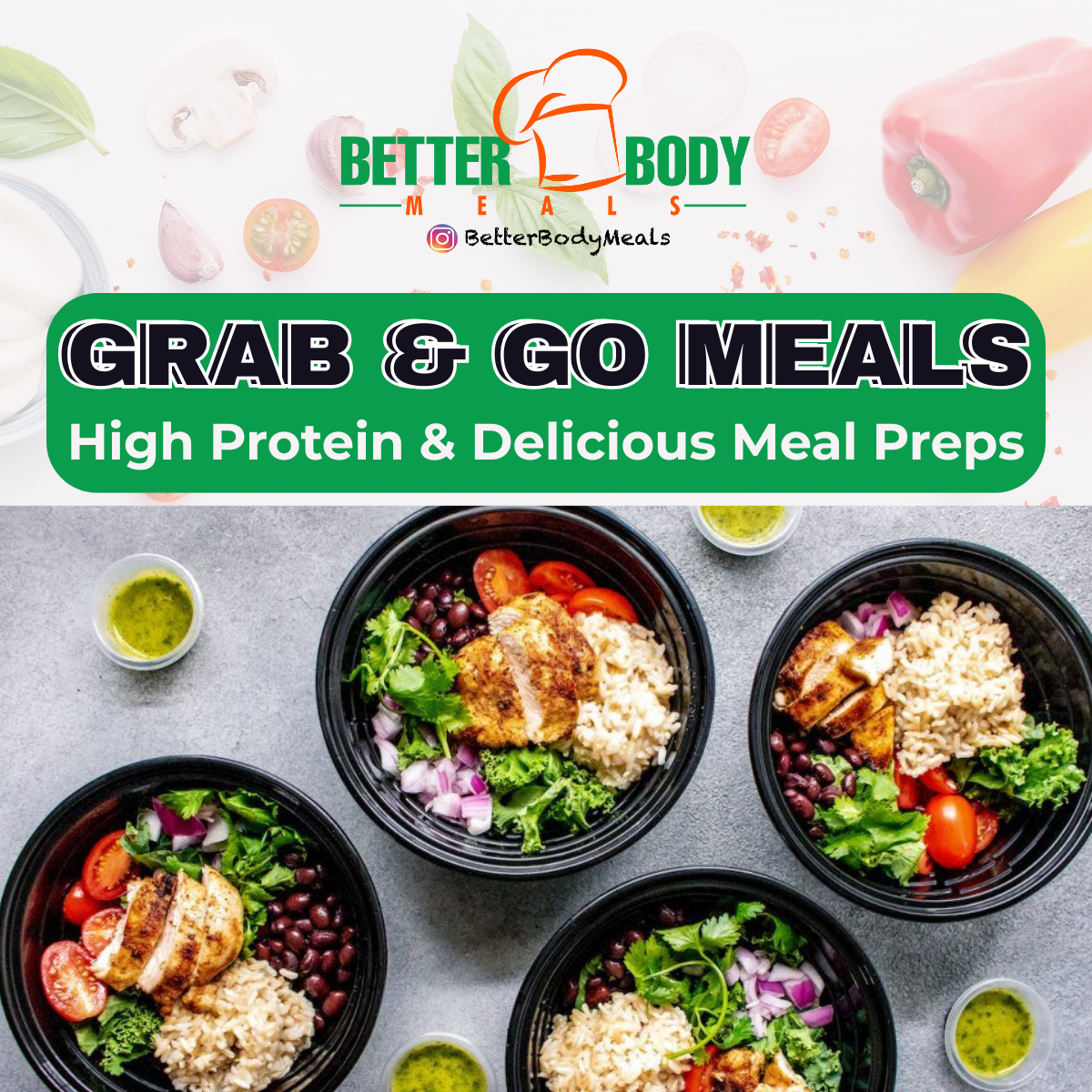 Grab & Go Meal - Athletics for All (Azusa) – Better Body Meals